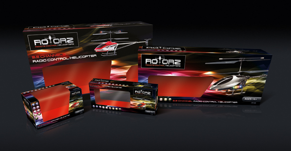 Packaging for Rotorz - New brand of R/C Helicopters - Mpec Design